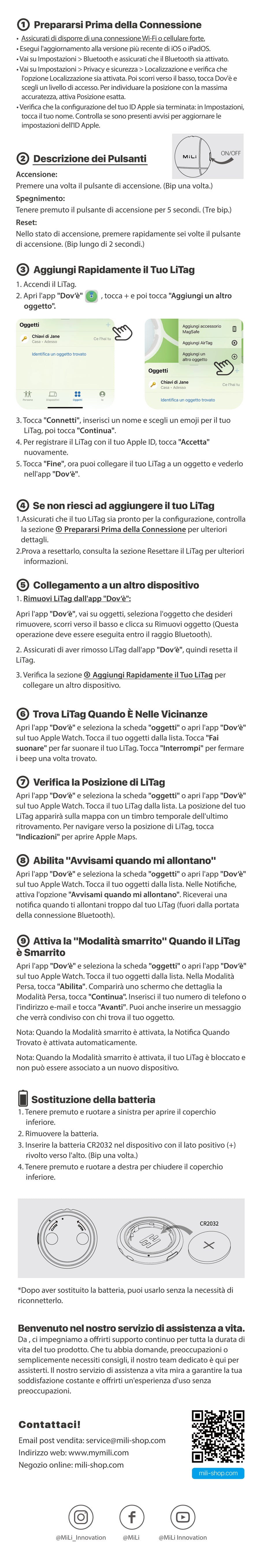 Manual de usuario de LiTag en italiano – MiLi