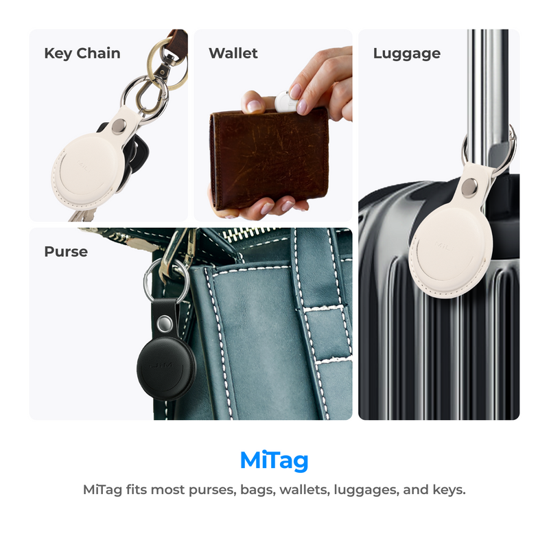MiTag - Item Finder, Locator, Bluetooth Tracking with Holder Case | MiLi